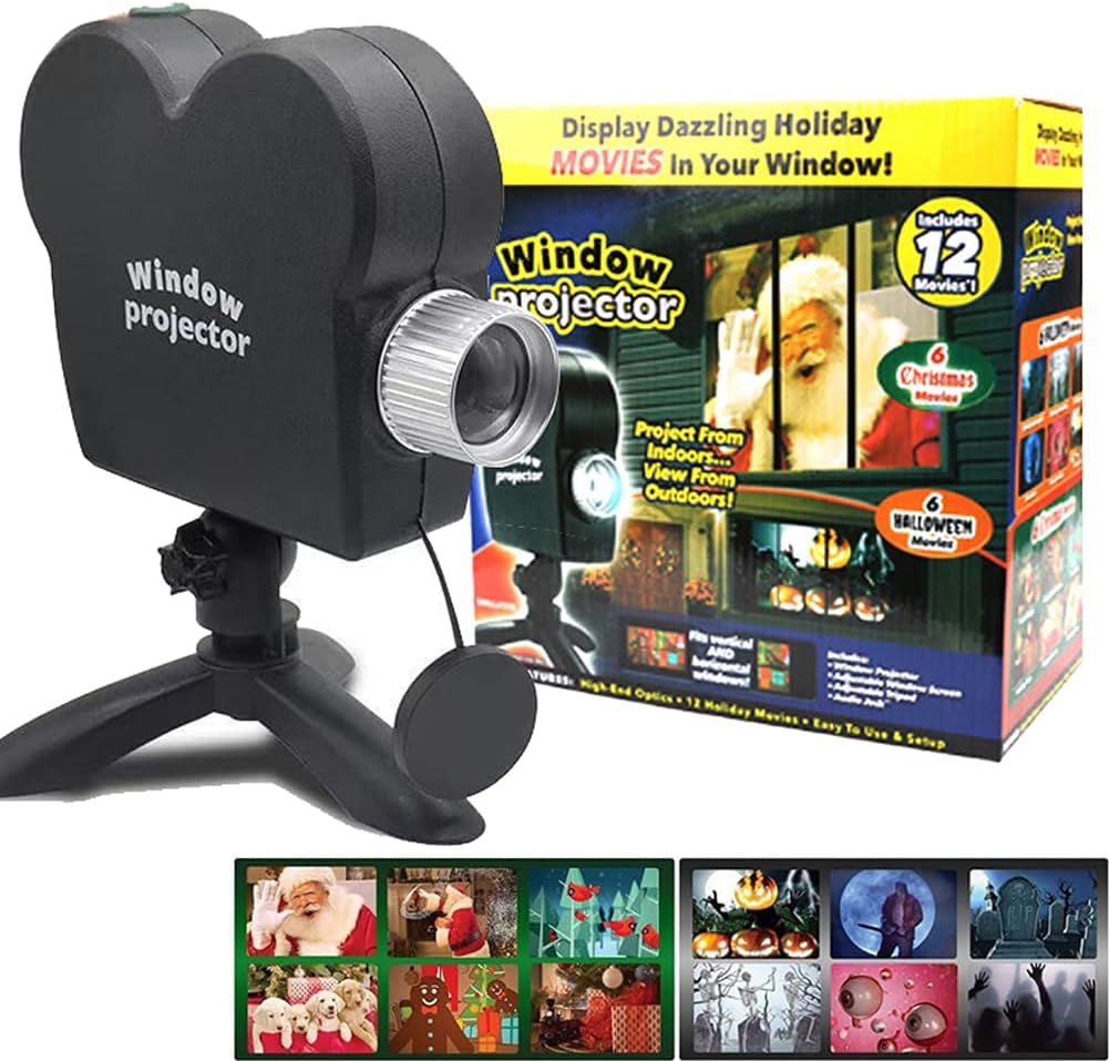 Christmas Halloween Window Projector Home Laser Projector 12 Movie ...