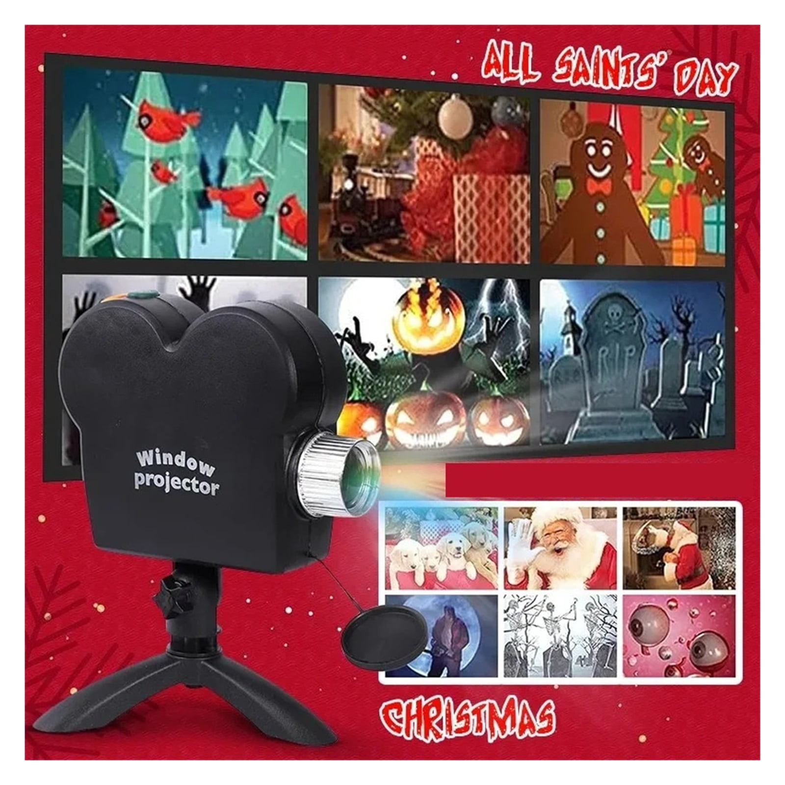 Christmas Halloween Window Projector Light Wall Spotlights, 12 FX ...