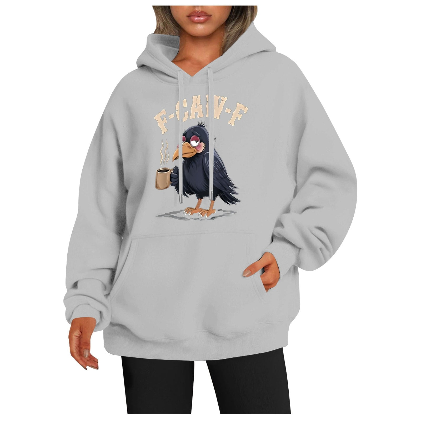 Christmas Halloween Women Crow F-Caw-F Sweatshirt, F-Caw-F Hoodie ...
