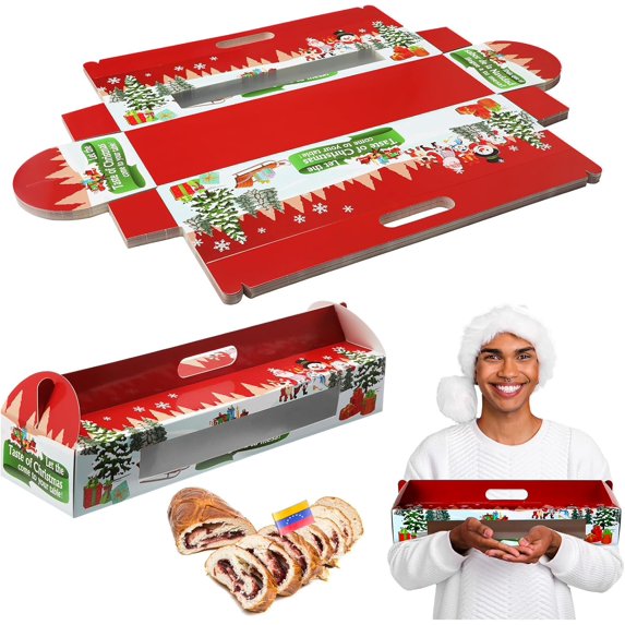 Christmas Ham Bread Boxes Containers x x Paperboard Baking Bakery Box ...