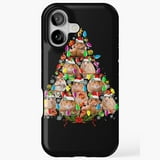 Christmas Hamsters with Tree and Lights Phone Case 17 16 15 14 13 12 11 ...