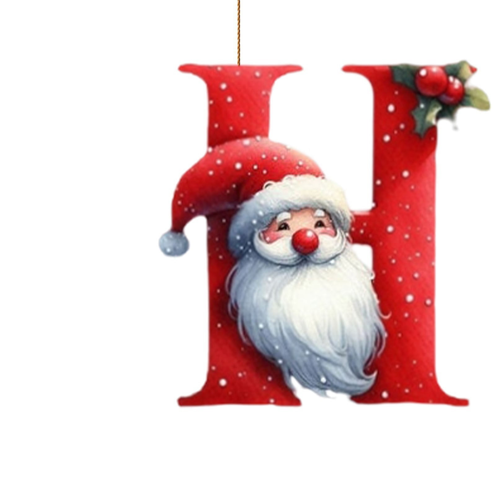 Christmas Hanging Ornament Christmas Initial Deocr Personalized DIY 26 ...