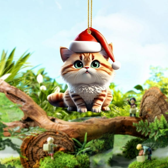Christmas Hanging Ornaments,Christmas Creative Cat Car Pendant Backpack ...