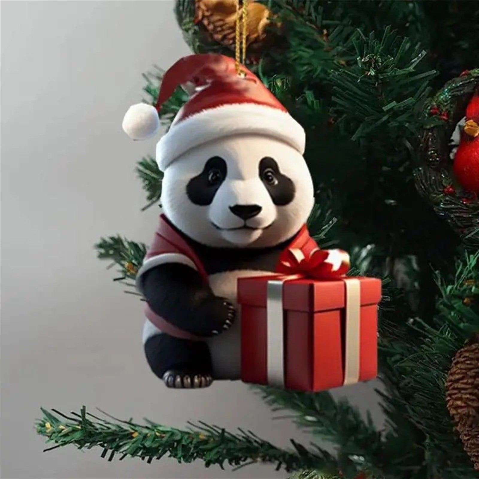 Christmas Hanging Ornaments,Christmas Panda Pendant Christmas Tree ...