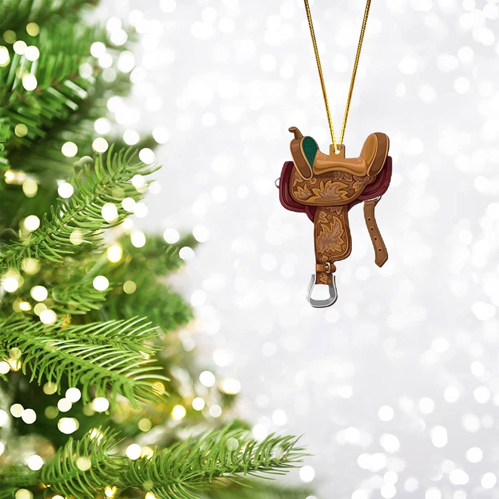 Christmas Hanging Ornaments,Christmas Western Cowboy Ornaments Wood ...