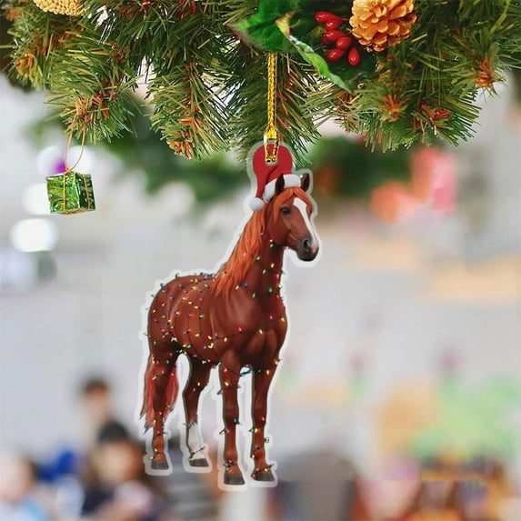 Christmas Hanging Ornaments,Horse Christmas Ornament 2025 Horse ...
