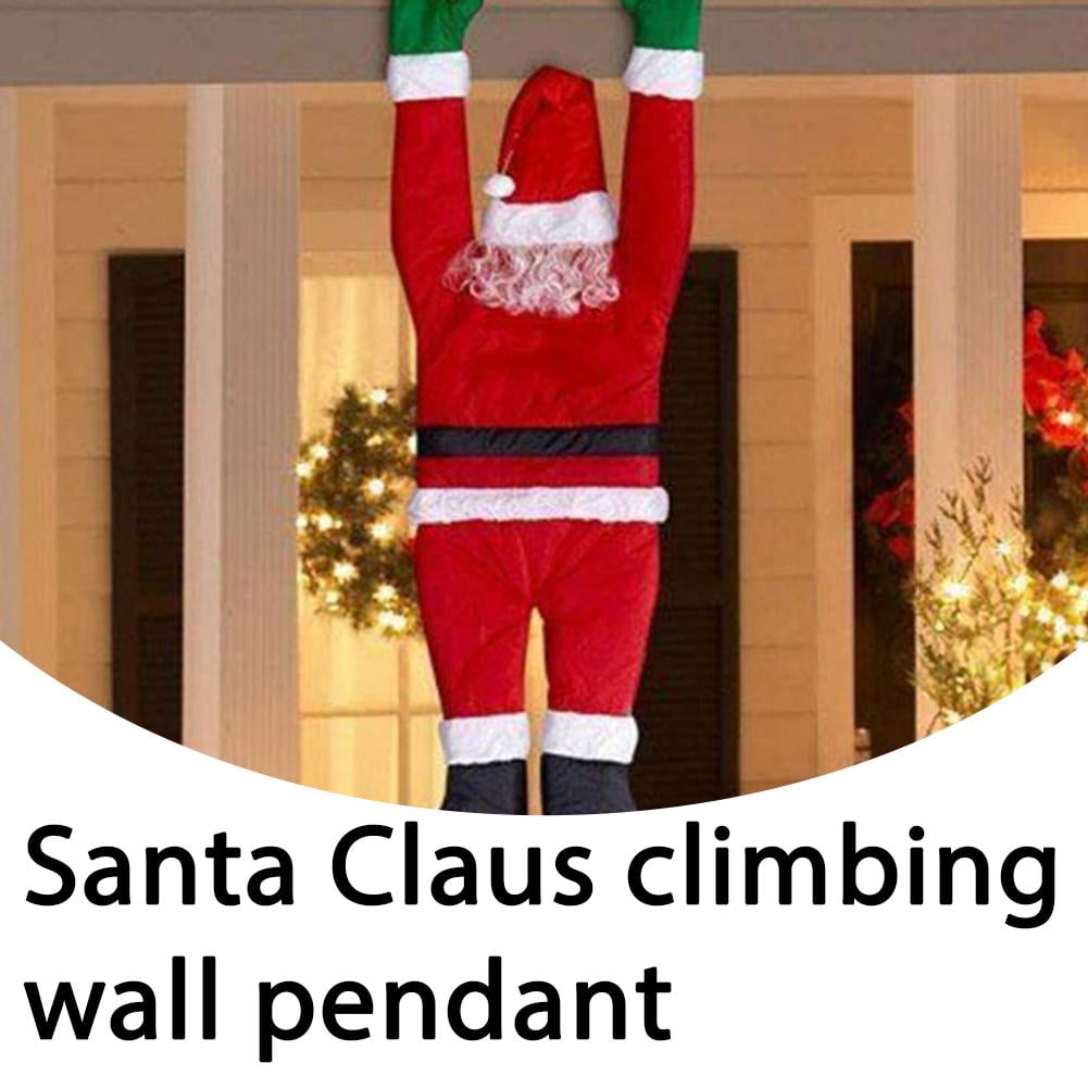 Christmas Hanging Santa Decoration, Outdoor Roof Gutter Chimney Porch ...