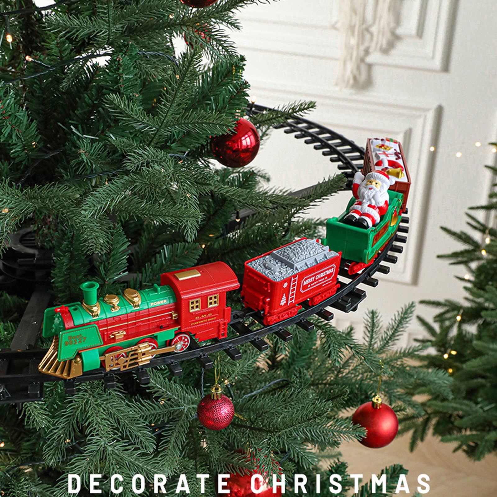 Christmas Hanging Train Set, 1*Locomotive & 3*Carriages & 8*Tracks ...