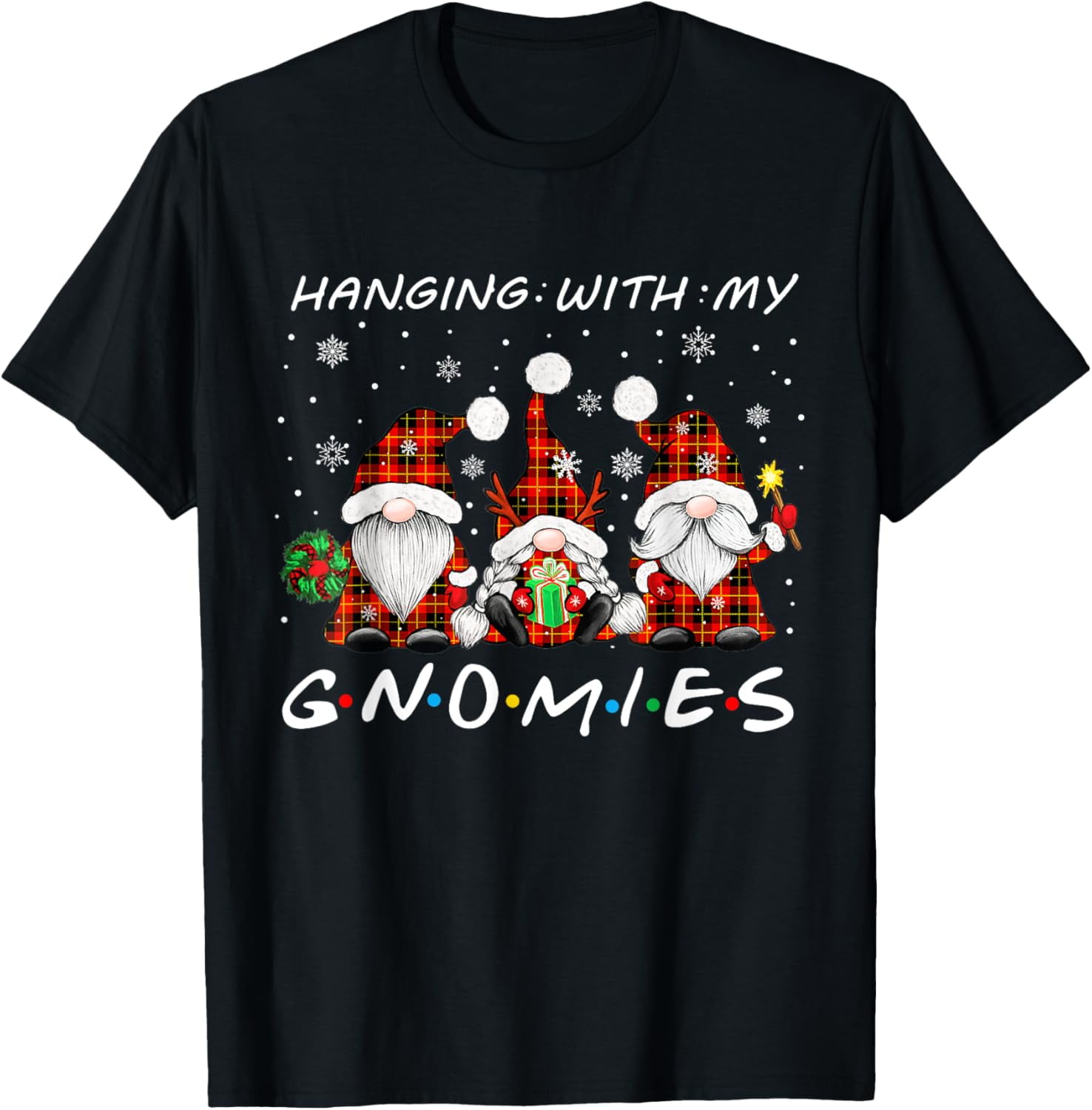 Christmas Hanging With My Gnomies Family Matching Pjs Gnome T-Shirt ...