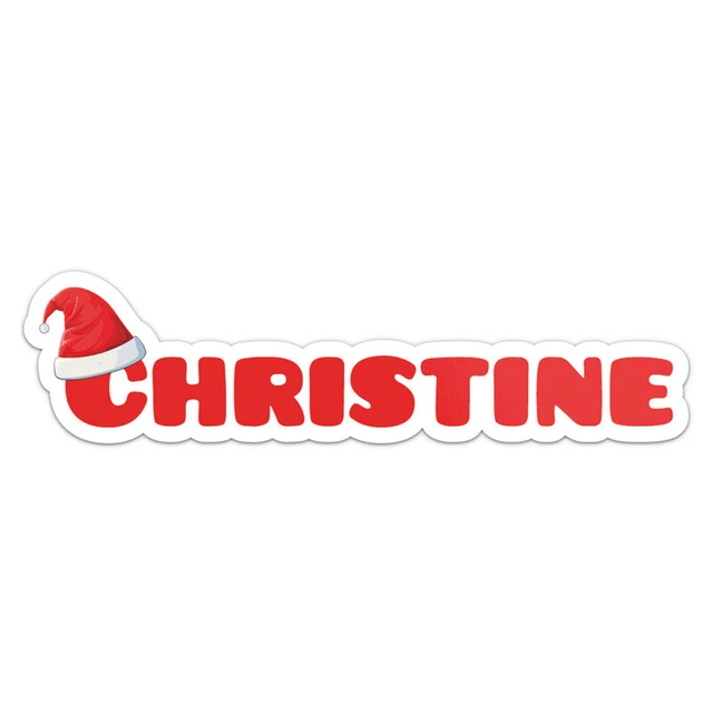 Christmas Hat Christine Sticker Phone Decal Water Bottle Stickers Car ...