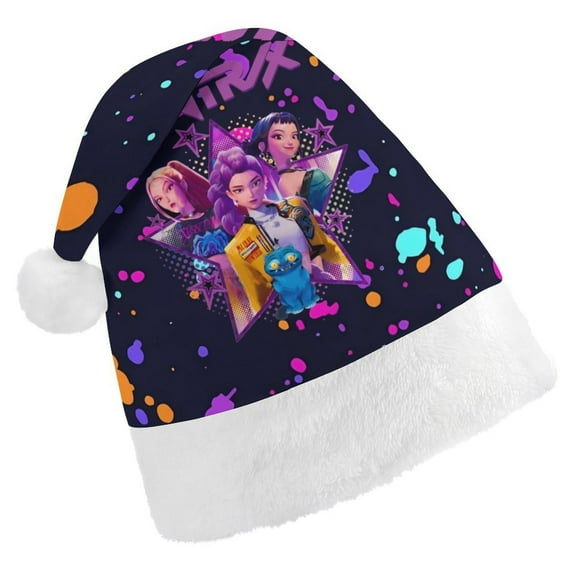 Christmas Hat D'emon+K+POP+Hunters Santa Hat for New Year Festive Holiday Party Supplies ...