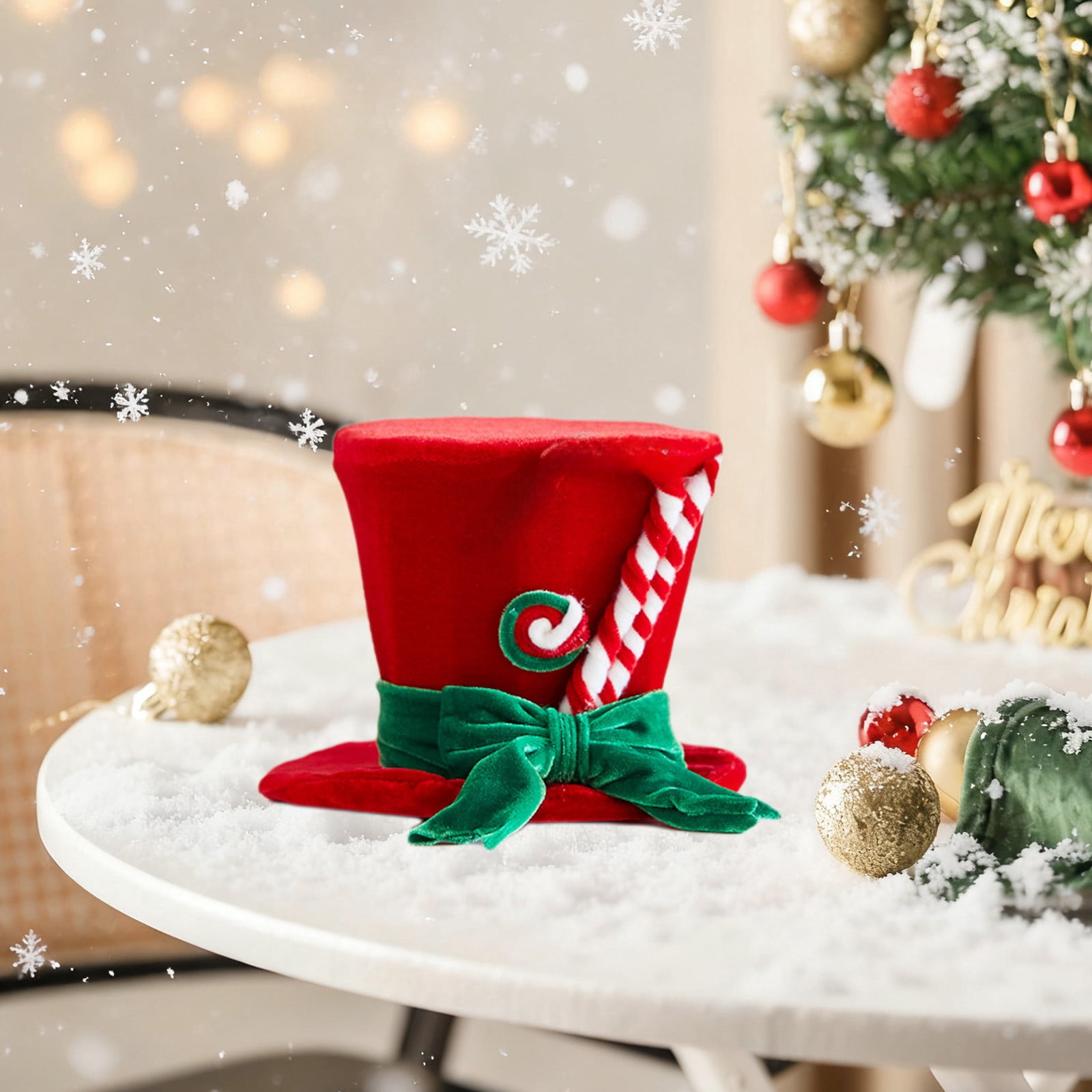 Christmas Hat Ornament under $5! Cagogo Flocked Christmas Hat Ornament ...