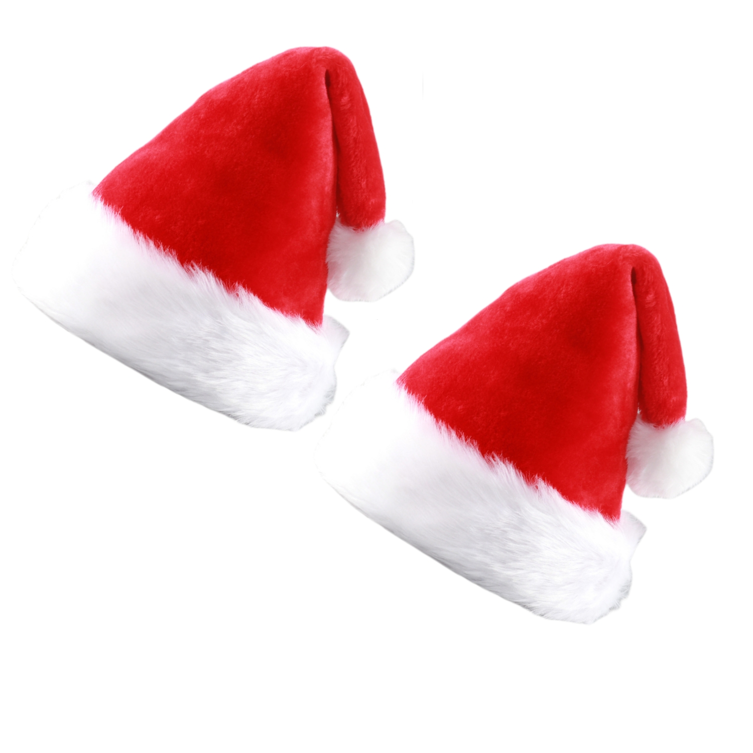 Christmas Hat, Santa Hats Multi-Piece Set for Adults Red/Green Velvet ...