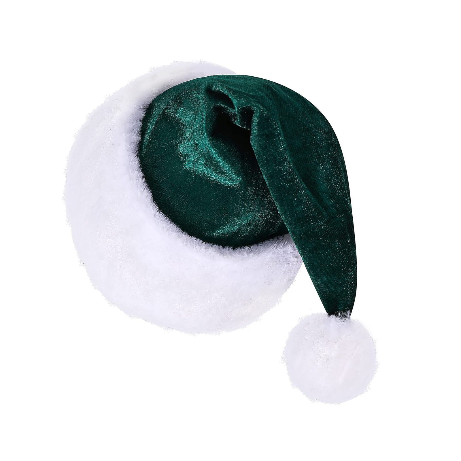 Christmas Hat Unisex Santa Hat with Warm and Furry White Trim for ...