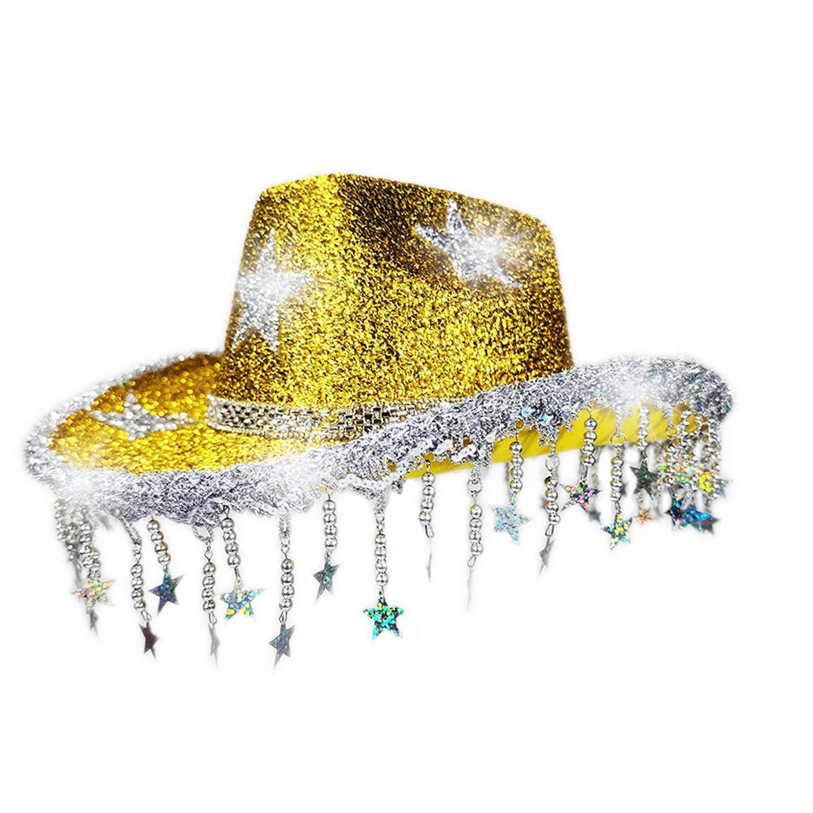 Christmas Hats for Kids,Western Cowboy Hat with Sparkling Rhinestone ...