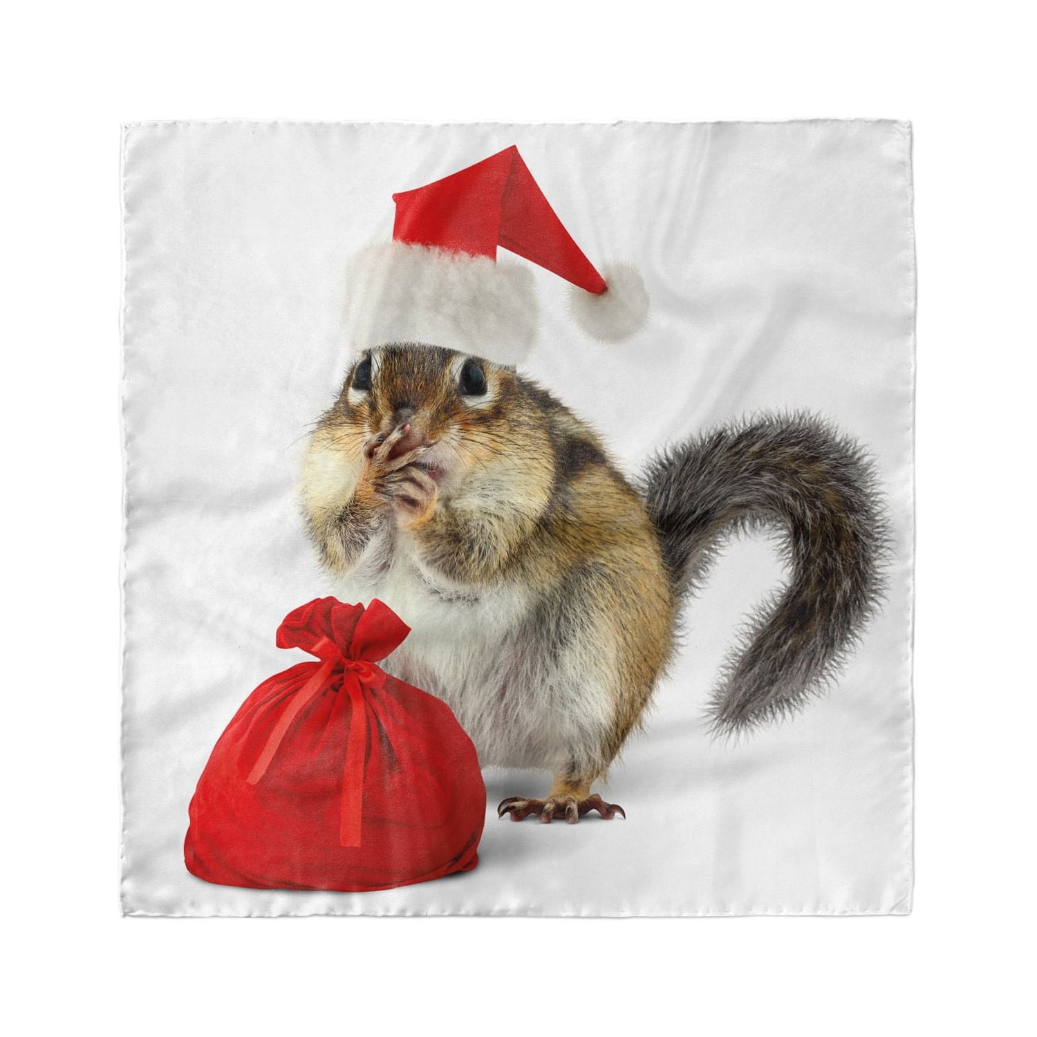 Christmas Head Scarf, Chipmunk in Santa Hat, Head Wrap, 3 Sizes, by ...