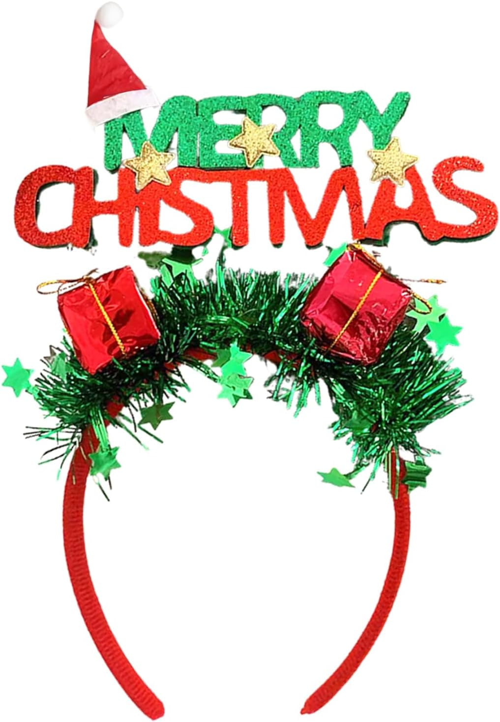 Christmas Headband Green Christmas Tree Headband with Star and Small ...