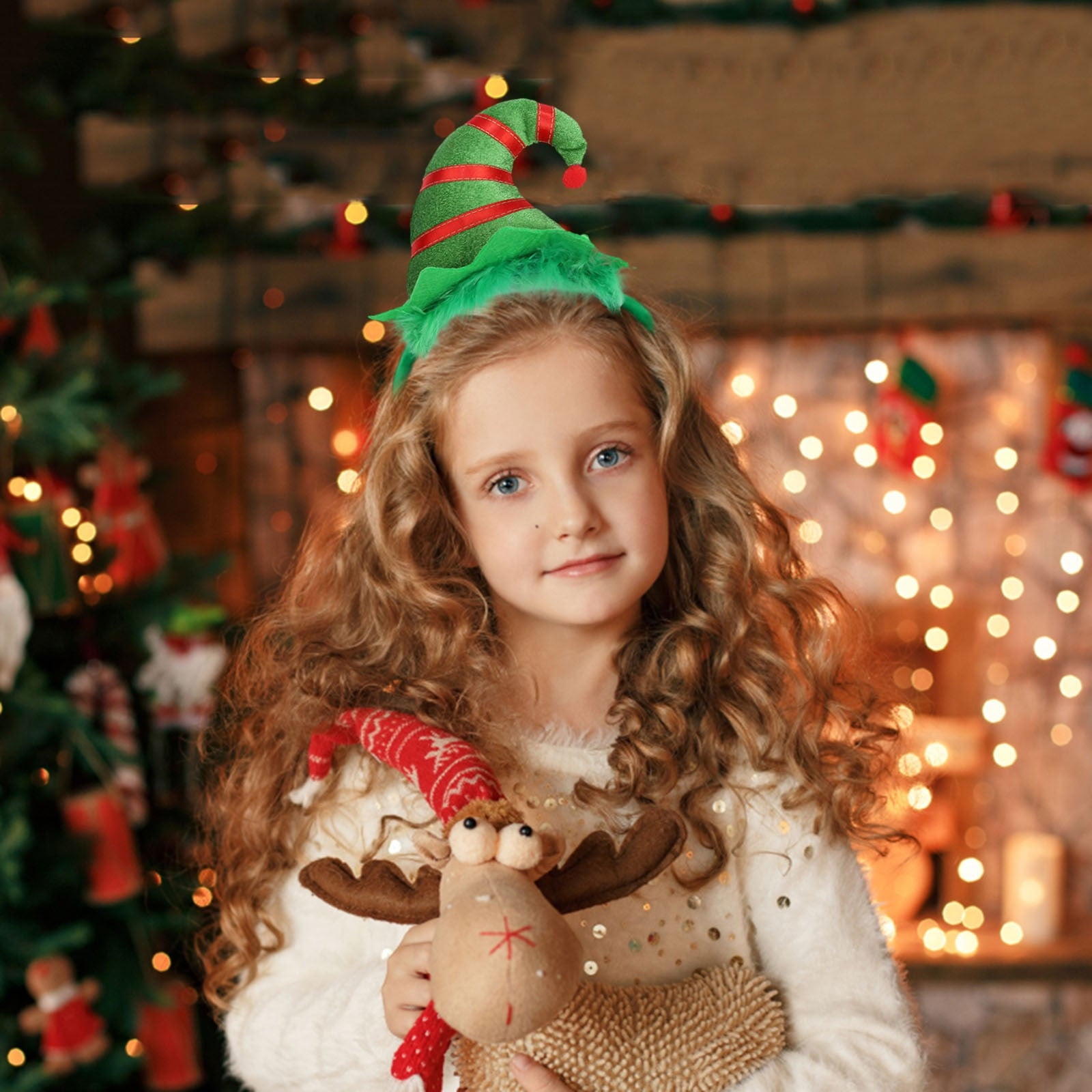 Christmas Headband Santa Hat Ears Holiday Headwear Toddler Baby Kids ...