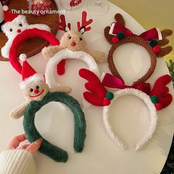 Christmas Headbands For Women Girls, Adjustable One-Size-Fits with Soft ...