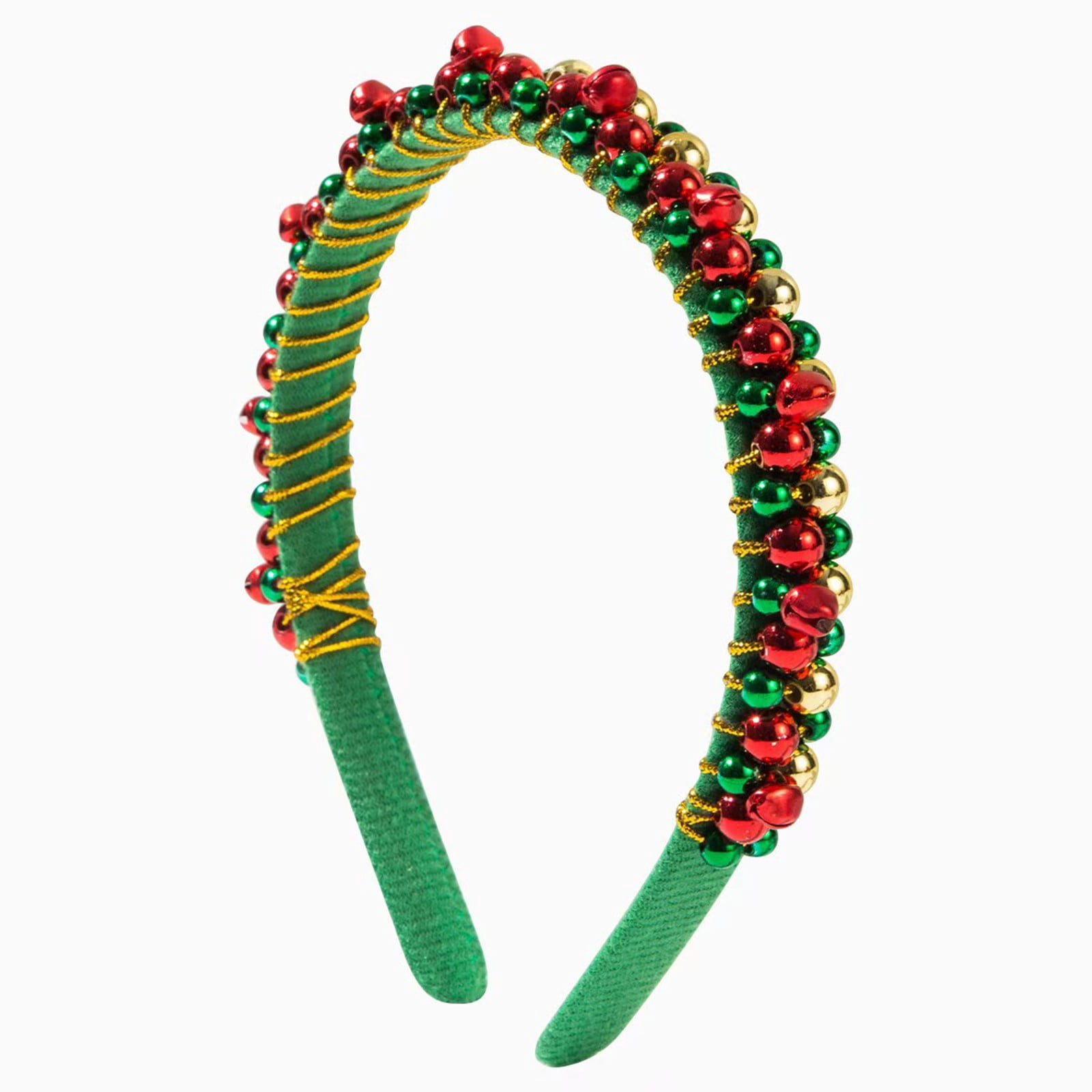 Christmas Headpieces Christmas Headband, Xmas Holiday Red Green Bells ...