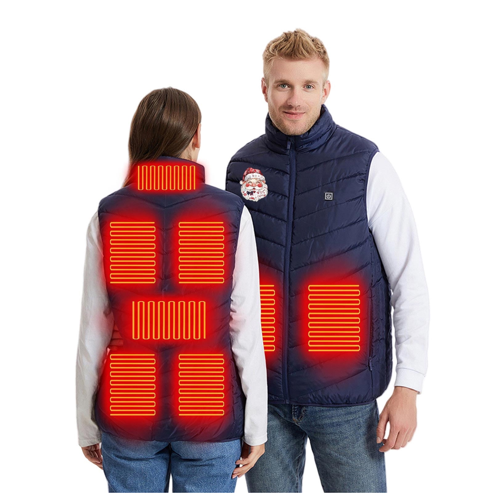 Christmas Heated Vest for Women Men USB Electric Rechargeable Jacket ...