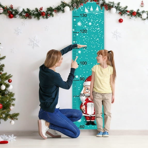 Christmas Height Measuring Tape Wall Sticker, Holiday Growth Chart ...