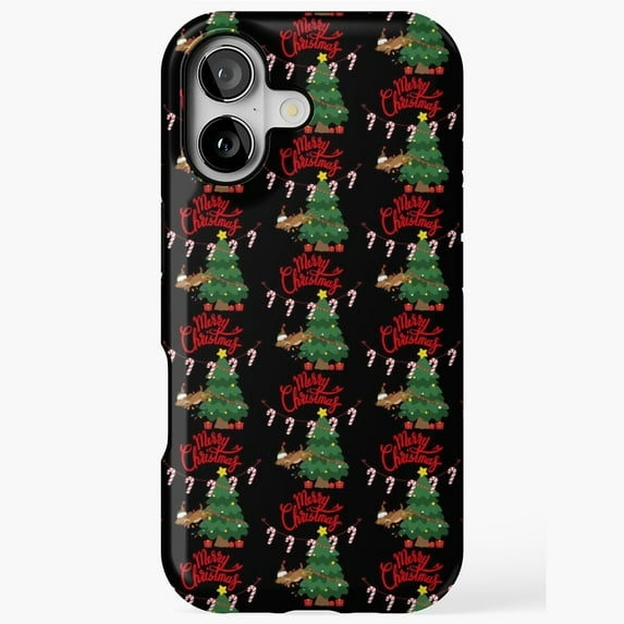 Christmas Helper Dog Elf Art Case for iPhone 11 12 13 14 15 16 17 Pro ...