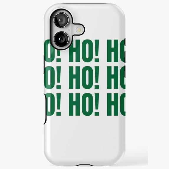Christmas Ho Festive Typography Minimal Design iPhone Case 17 to 11 Pro ...