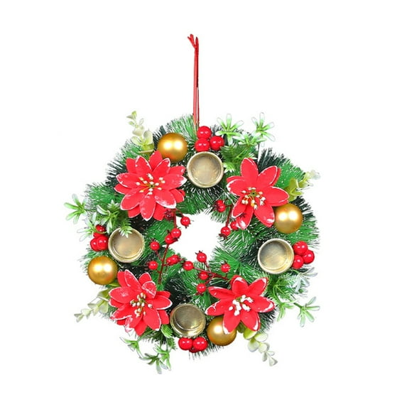 Christmas Holder Wreath Ornaments Candlestick Table Centerpieces Rings ...