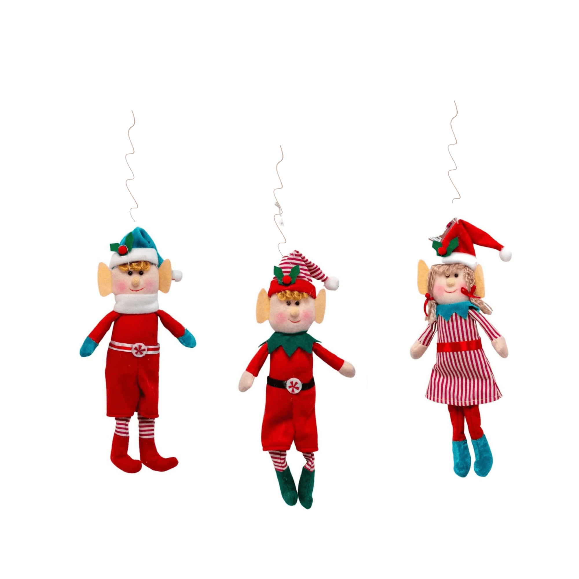 Christmas Holiday Elf Decorations Girl Boy Elves Doll Tree Ornaments ...