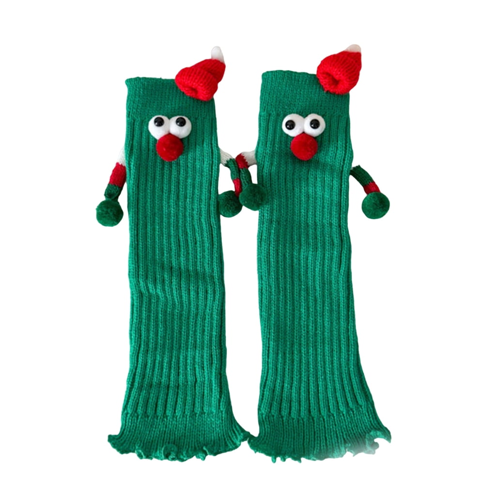 Christmas Holiday Leg CoversSanta Hat DollsHand Holding Leg Warmers ...