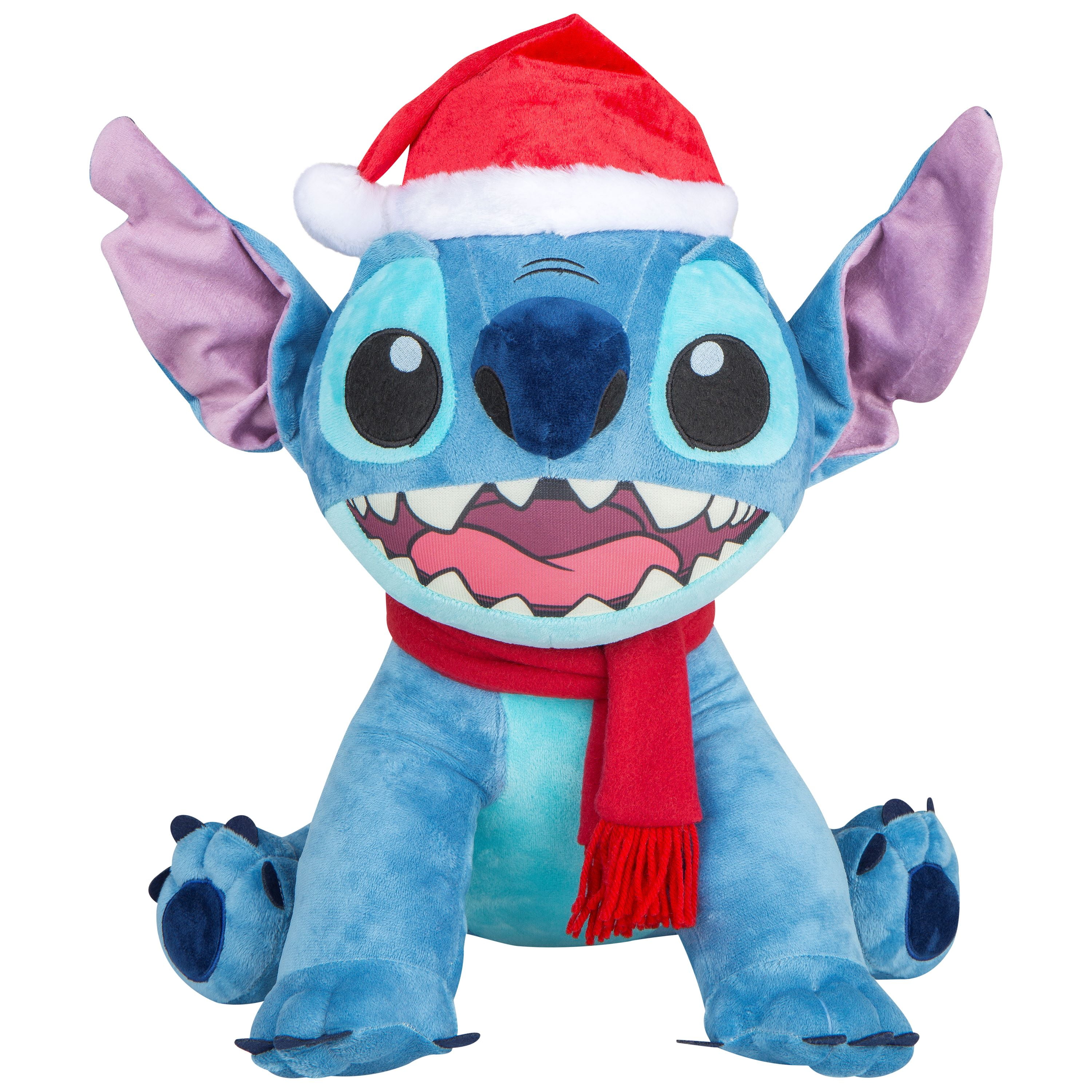 Christmas Holiday Plush Toys Stitch w/Santa Hat & Scarf Disney 14.17 in ...