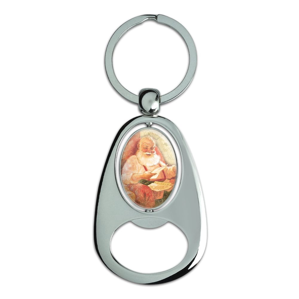 Christmas Holiday Retro Antique Dear Santa Letters Keychain Chrome ...