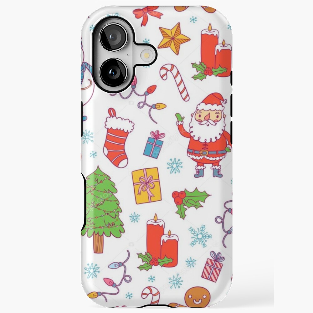 Christmas Holiday Season Art Phone Case with iPhone 17 to 11 Pro Max ...