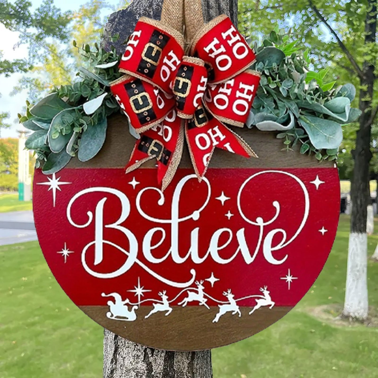 Christmas Holiday Swag Kiteky Door Wreath, 1*House Number, Christmas ...