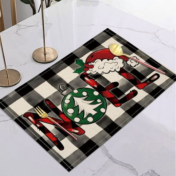 Christmas Holiday Table Placemat for Dining Home Kitchen Insulation ...