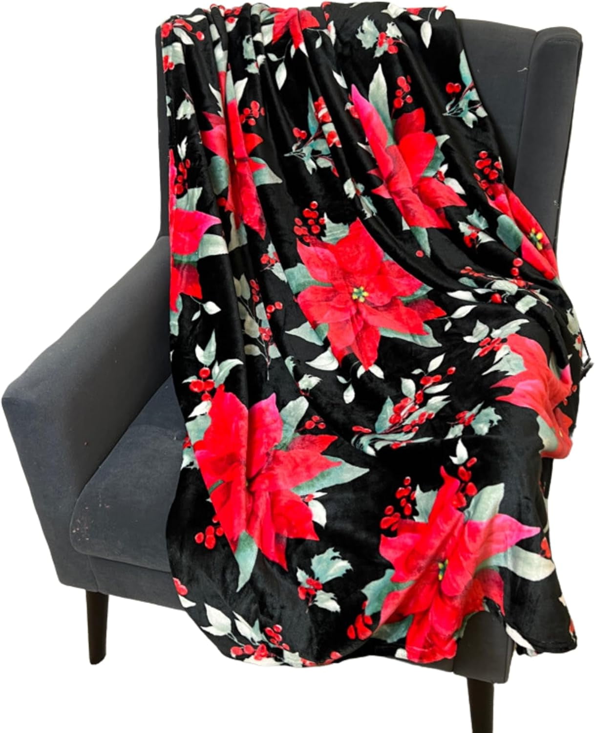 Christmas Holiday Throw Blanket: Velvelty Soft, Durable Fleece Accent ...