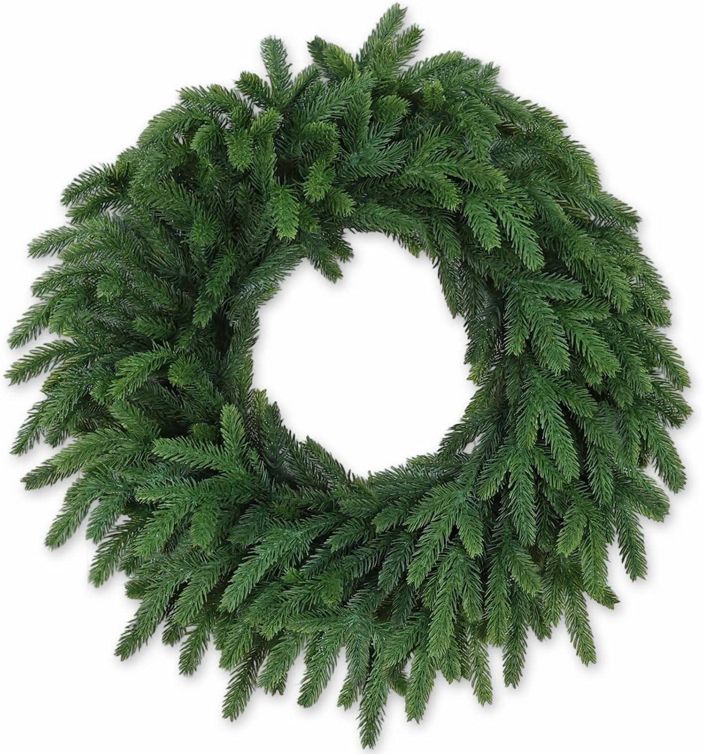 Christmas Holiday Wreath for Indoor and Outdoor Use, 18 Inch Realistic ...