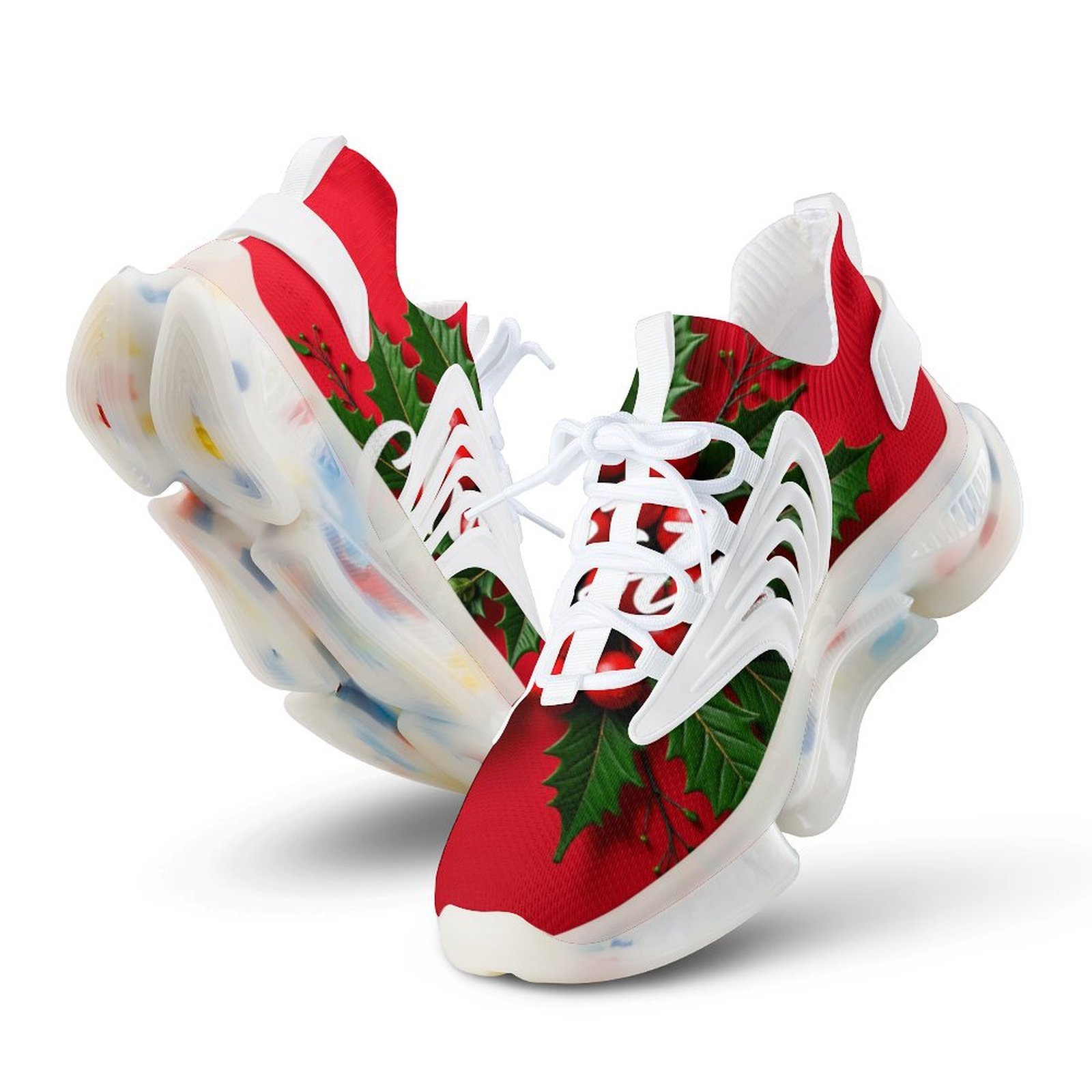 Christmas Holly Berry Wreath Walking Shoes for Men Woman Lightweight ...