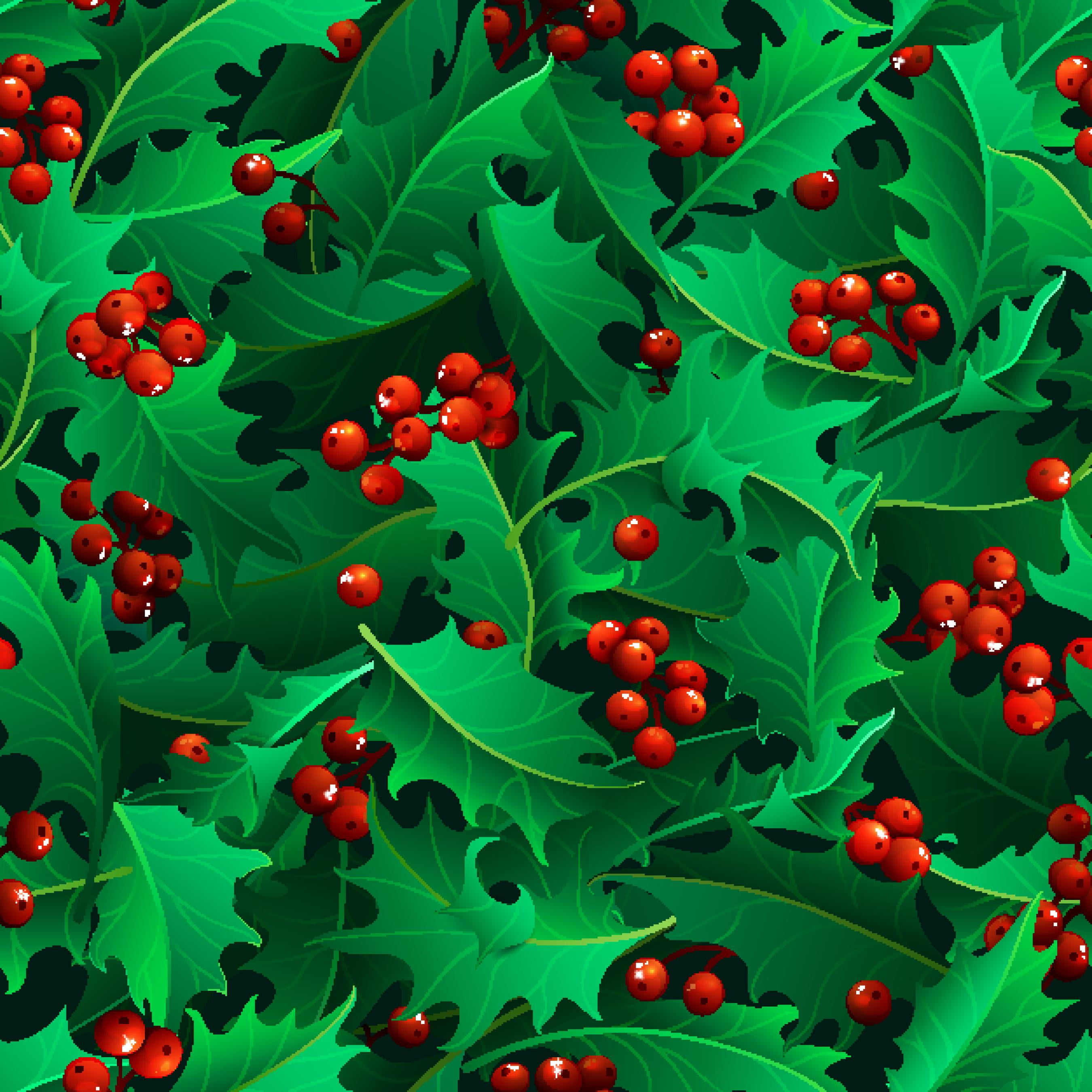 Christmas Holly Green Fabric, per Yard - Walmart.com