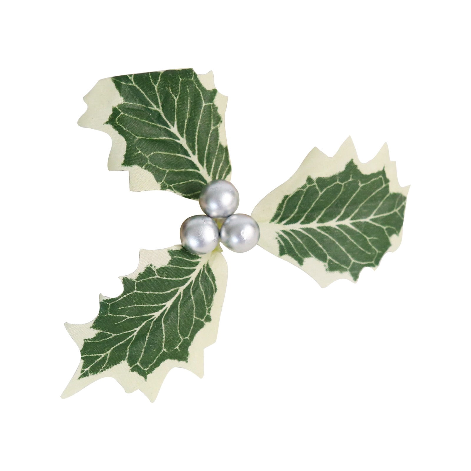 Christmas Holly Napkin Rings Rustic Sliver White Berry Green Holly ...