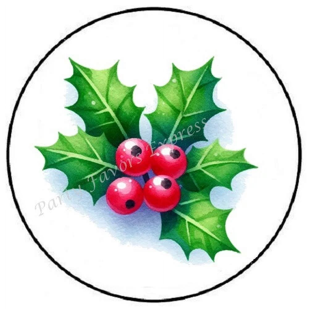 Christmas Holly Stickers Party Favors Phone Decal Water Bottle Stickers ...