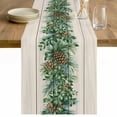 Christmas Holly Table Runner - 36 Inch Long Winter Xmas Farmhouse Pine ...
