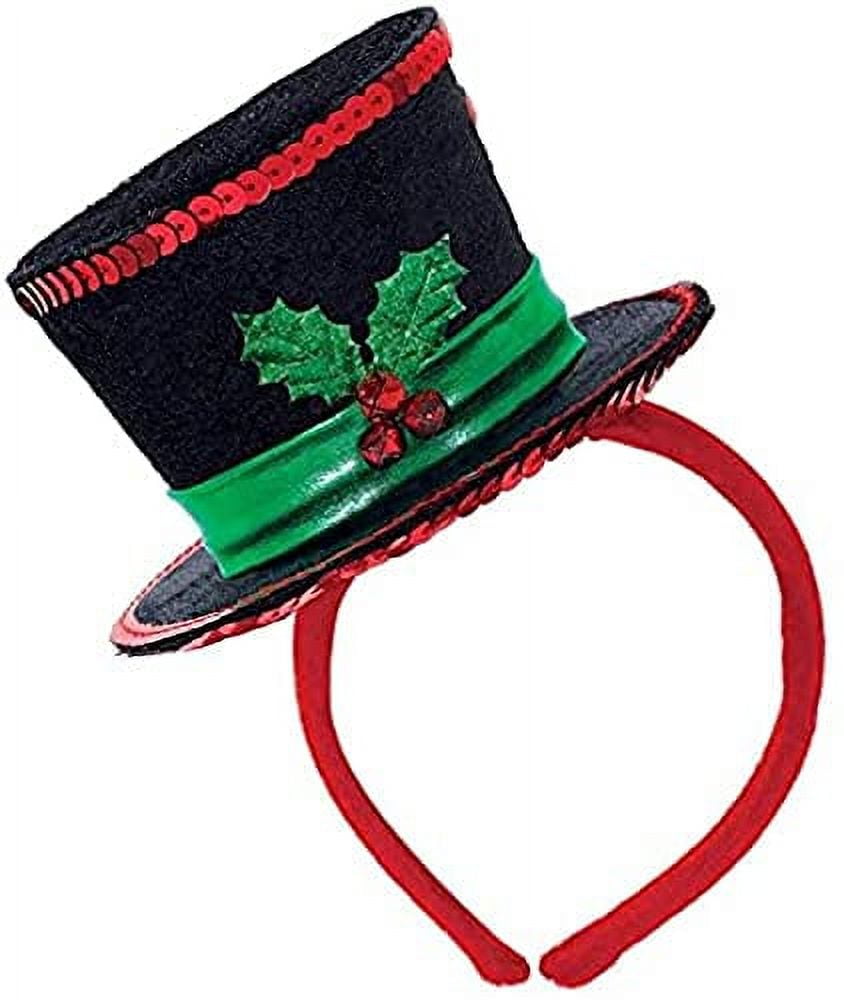 Christmas Holly Top Hat Headband | Adult Size | 1 Pc - Walmart.com
