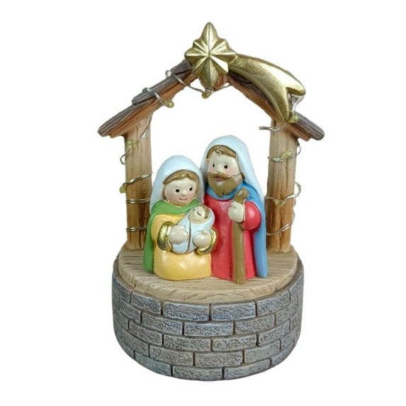 Christmas Horse Trough Baby Birth Led Light Luminous Holy Family ...