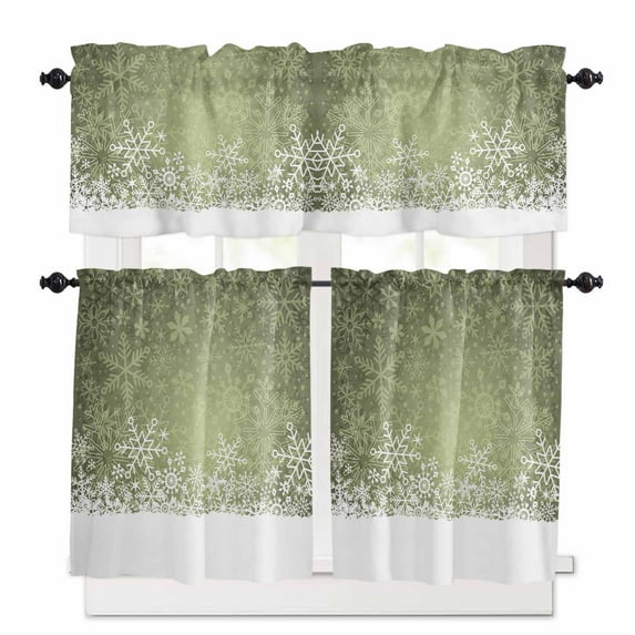 Christmas Hot Chocolate Cocoa Curtain Valances Set Coffee Winter Red ...