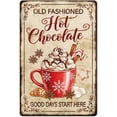 Christmas Hot Chocolate Metal Tin Sign 8x12in "Good Days Start Here ...