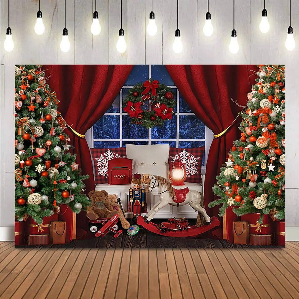 Christmas Hot Cocoa Shop Backdrop for Photography Kitchen Cupboard Kid ...
