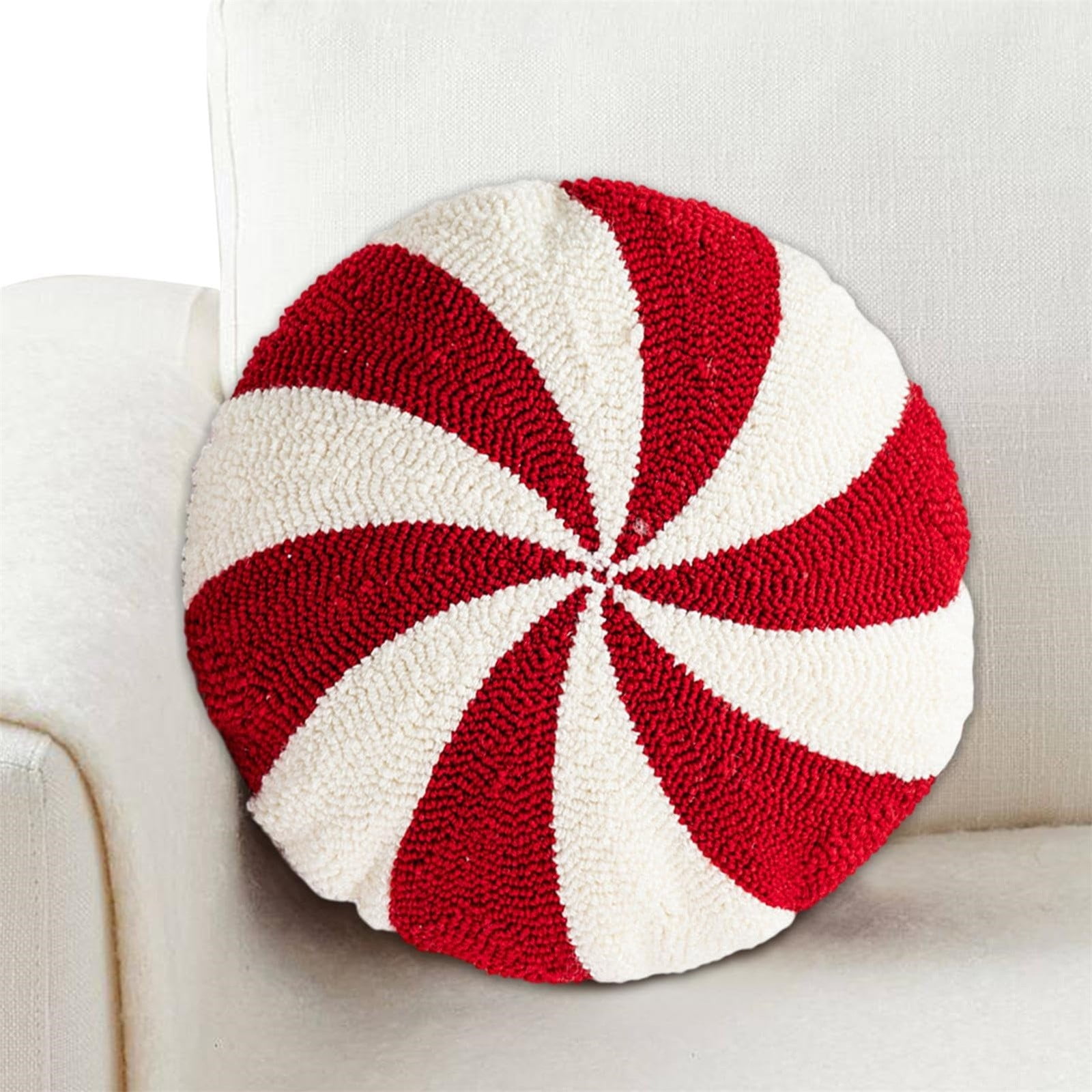 Hot Sale Christmas Candy Cane Pillow Christmas Throw Pillows Peppermint ...