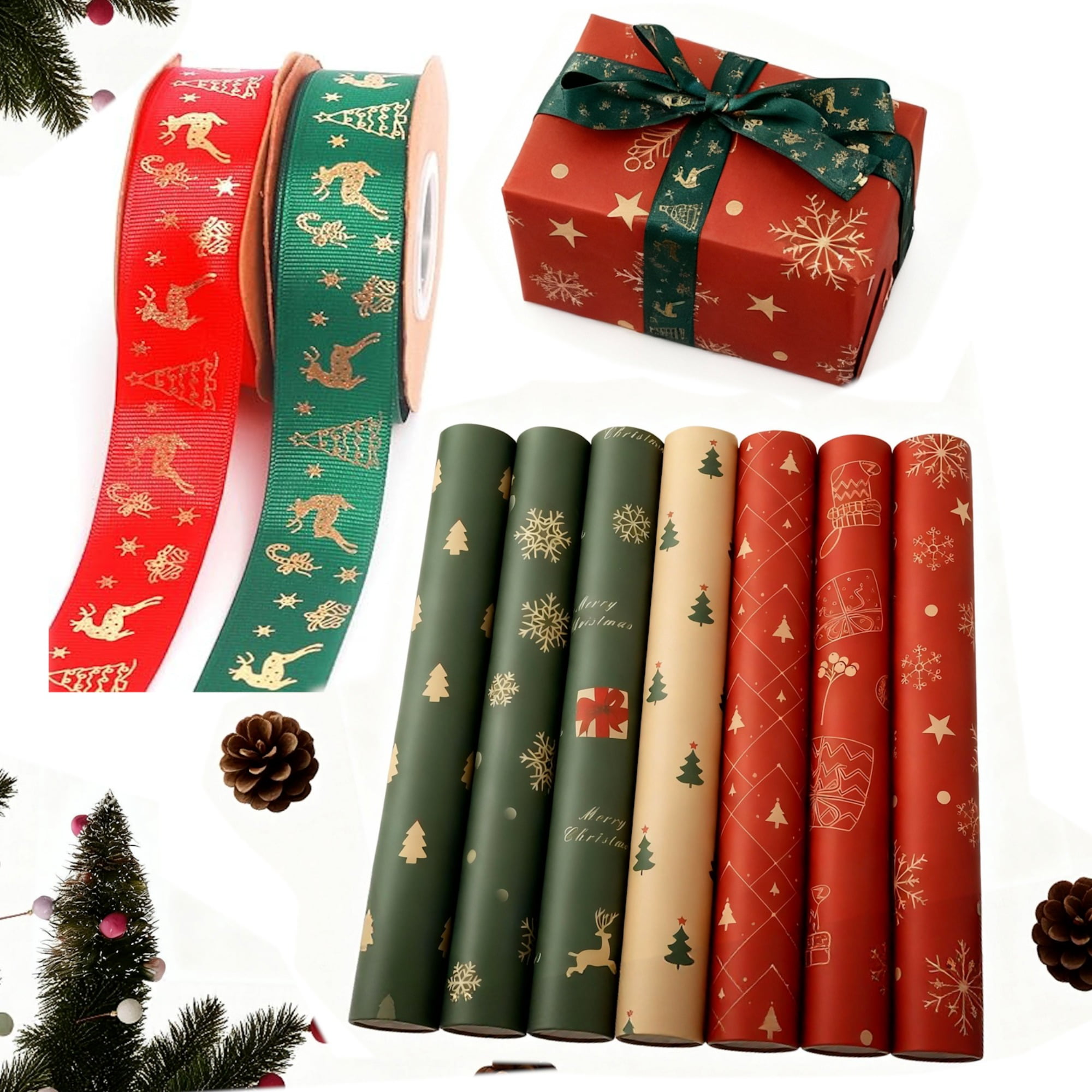 Christmas Hot Sales! Christmas Wrapping Paper Jumbo Rolls Christmas ...